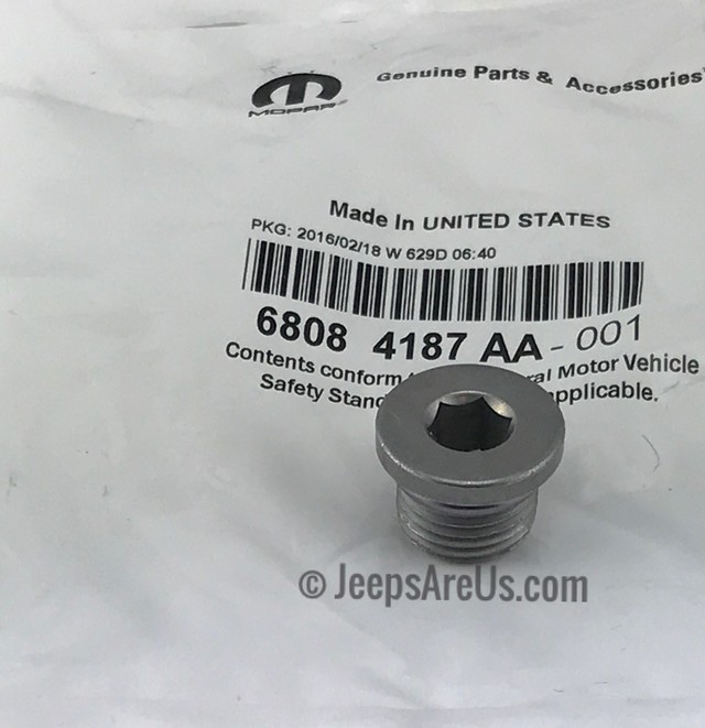 2011-2025 Mopar Fill Plug 68530769AA | Mopar Genuine Parts