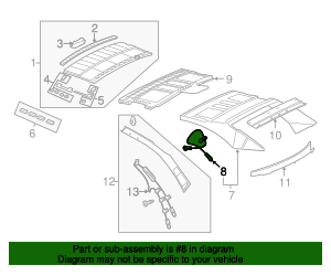 2007-2016 Volkswagen Eos Roof Trim Repair Kit 1Q0-898-160-B | VW Direct ...