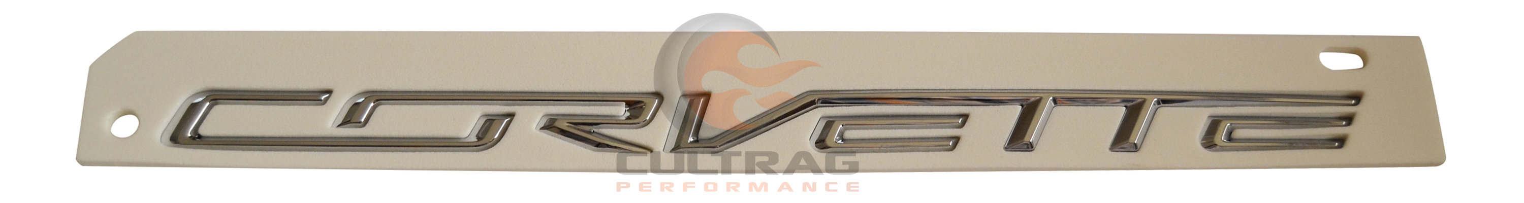 2014-2019 Chevrolet Corvette Bright Chrome Deck Lid Corvette Name Plate ...