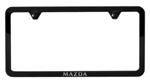 C9N6V4027 - 2006-2024 Mazda License Plate Frame Black Slimline w/ Mazda ...