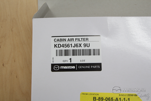 KD4561J6X9U - Genuine OEM Mazda3 Mazda6 CX-5 Cabin Air Filter - Mazda Swag