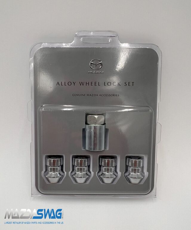 C9N3-V9-740A - Alloy Wheels Locks, Chrome Finish (Set Of 4) - Mazda Swag