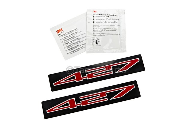 2010-2014 Chevrolet Corvette Engine Cover Badge - 427 Logo, Red ...