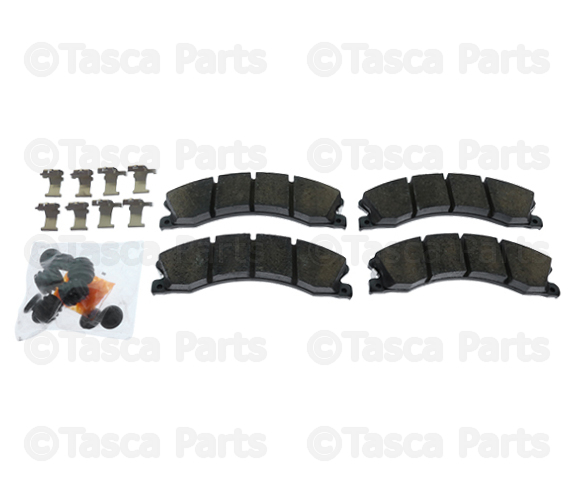 Front Disc Brake Pad Set with Clips, Boots and Caps 87827067 ...