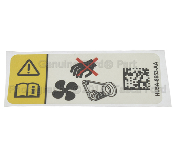 Decal Radiator Fan Warning HU5Z-8653-A | TascaParts.com