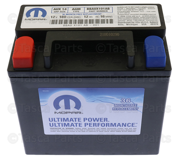 2016 2025 Mopar Vehicle Battery BBAUX101AB TascaParts