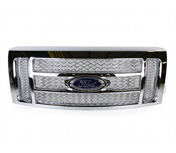 2009-2013 Ford F-150 Grille Insert - Lariat Chrome Mesh AL3Z8200B ...