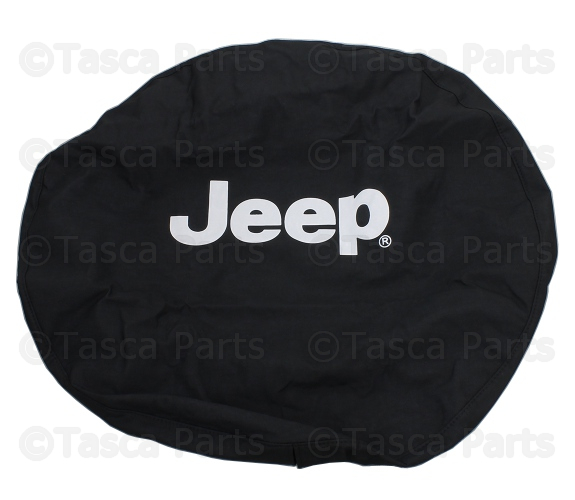 2009-2018 Jeep Wrangler Spare Tire Cover, Cloth, White Jeep Logo ...