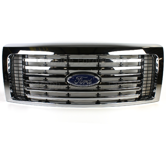 2009-2013 Ford F-150 Grille Insert - Xlt 6-Bar Chrome Billet AL3Z-8200 ...