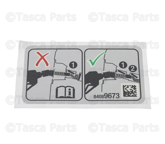 2016-2022 GM Fuel Cap Information Label 84089673 | TascaParts.com