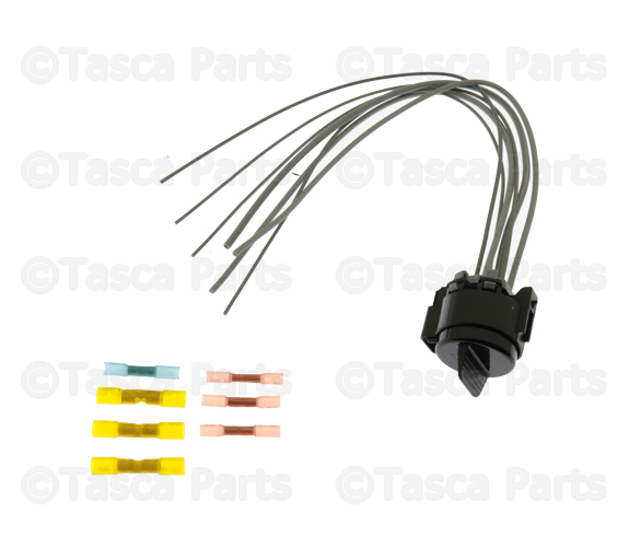 7-Way Female Wiring Harness Connector in Black with Leads 15306164 ...