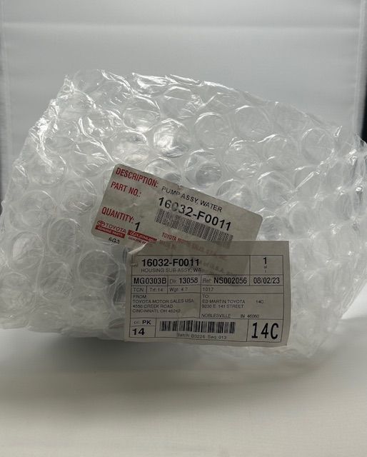 16032-F0011 - Water Pump 2018-2024 Toyota | Ed Martin Toyota Parts