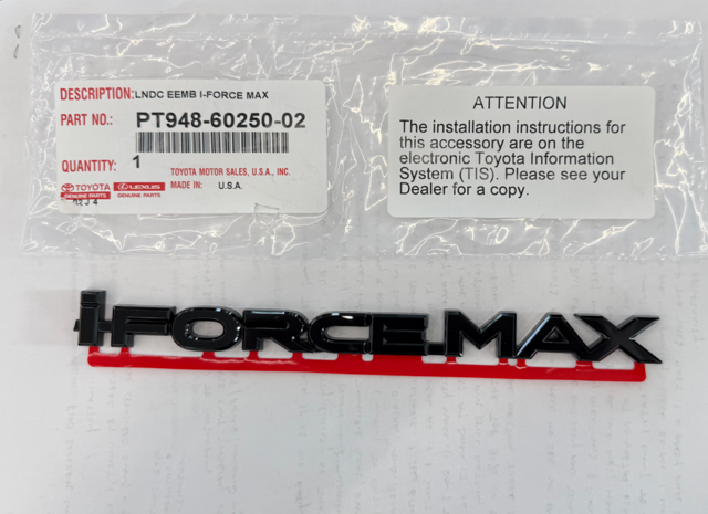 PT948-60250-02 - iForceMAX Blackout Emblem Overlay for Land Cruiser 250 ...