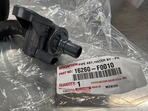 2018-2024 Toyota Hose Assembly Water Bypass Valve A25AFKS 16260-F0010 ...