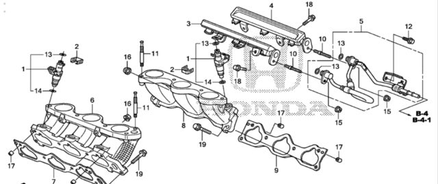 17060-RYE-A00 - BASE, RR. INJECTOR #8 on diagram 2008-2017 Honda ...