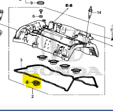 12342-5A2-A01 - Engine Valve Cover Gasket 2015-2019 Honda CR-V | Honda ...