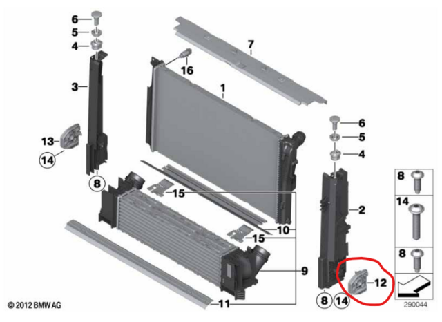 17-11-8-620-732 - Radiator Bracket Lower Bracket - 2012-2021 BMW | Buy ...
