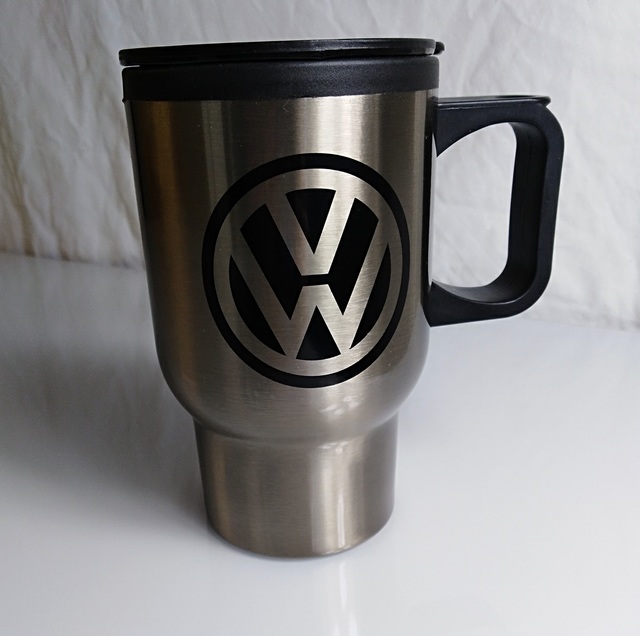 Volkswagen VW Logo 15 oz Travel Coffee Mug with Handle VWMUGGM ...