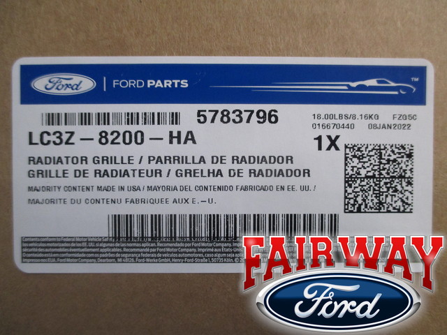 Super Duty F-250 F-350 OEM Ford SPORT Appearance Package Black Grille ...