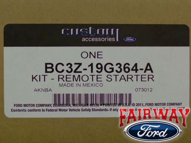 2011-2016 Ford OEM Genuine Ford Remote Start Kit - 2 Keys BC3Z-19G364-A ...