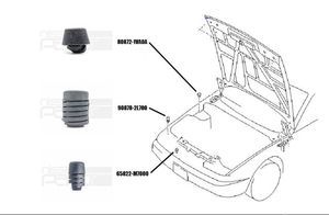1985-2009 Nissan Hood Bumper (s13 S14 Ta60 B13 N50 +more) 90878-2L700 ...