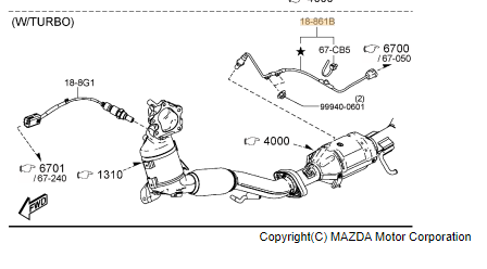 2014-2021 Mazda 6 Mazda 3 Lower Oxygon Sensor | Mazda Parts Factor