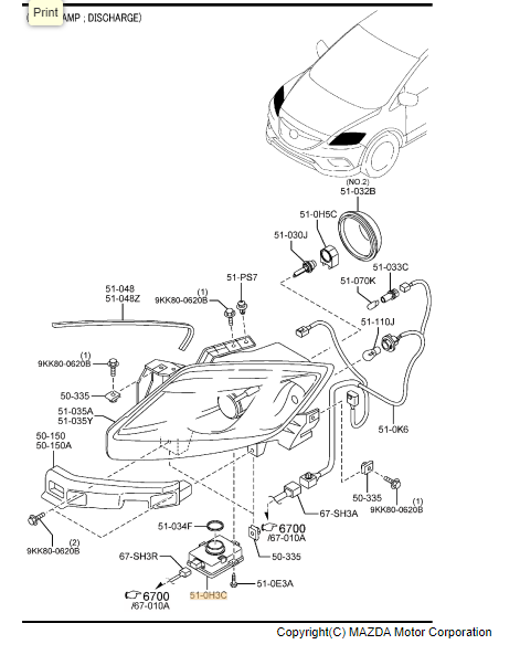 2013-2016 Mazda HID Ballast Headlight Control Unit | Mazda Parts Factor