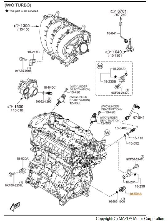 PY8V-18-541B - Oil Pressure Sensor - 2016-2020 Mazda | Werner Mazda Parts