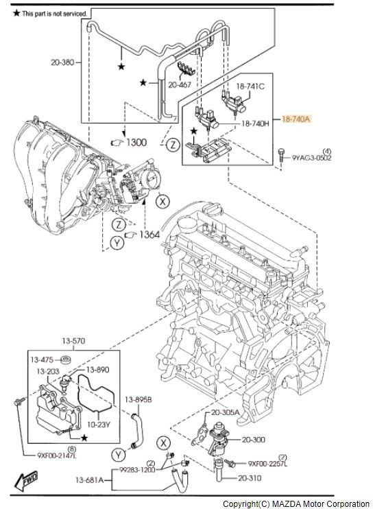 LF82-18-740 - Solenoid Valve - 2004-2015 Mazda | Mazda Parts Factor