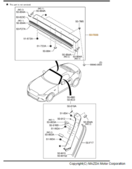 N243-50-8X0N - GARNISH(C) COWL - Upper Molding - 2016-2020 Mazda MX-5 ...
