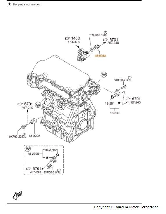 PY8V-18-541B - Oil Pressure Sensor - 2016-2020 Mazda | Werner Mazda Parts