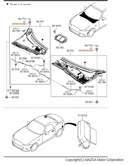 Genuine OEM Mazda Radiator Support Splash Shield Screw | Mazda Parts Factor