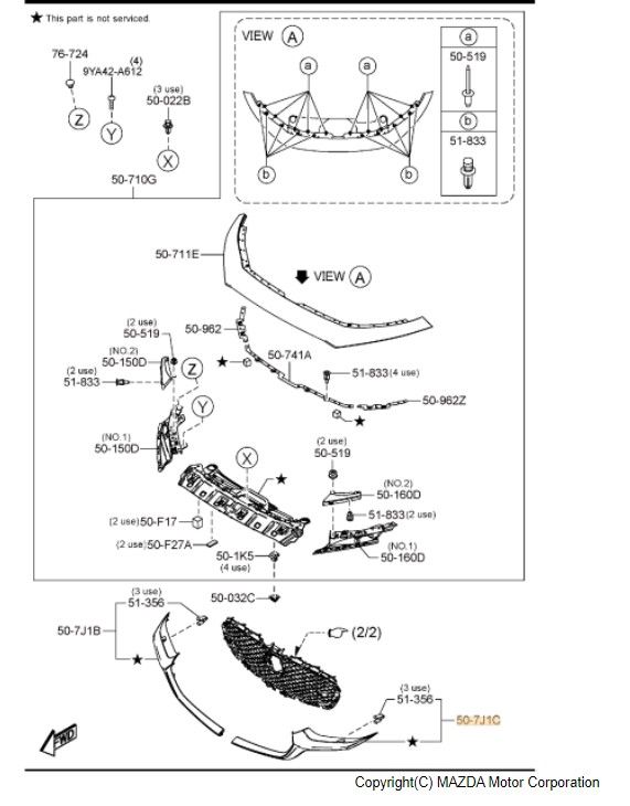 DGH9-50-7K0B - Trim Molding - 2020 Mazda CX-30 | Mazda Parts Factor