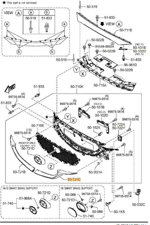 KB8A-50-7K1B - Molding LH - 2017-2020 Mazda CX-5 | Mazda Parts Factor