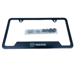 2006-2023 Mazda License Plate Frame w/ Mazda Logo Black | Mazda Parts ...