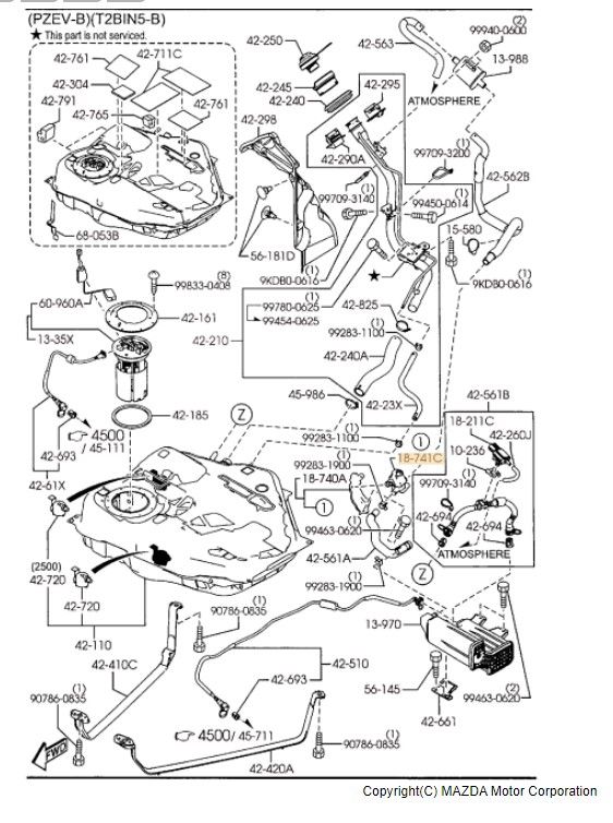 LF3T-18-741 - Solenoid Valve - 2010-2015 Mazda | Mazda Parts Factor