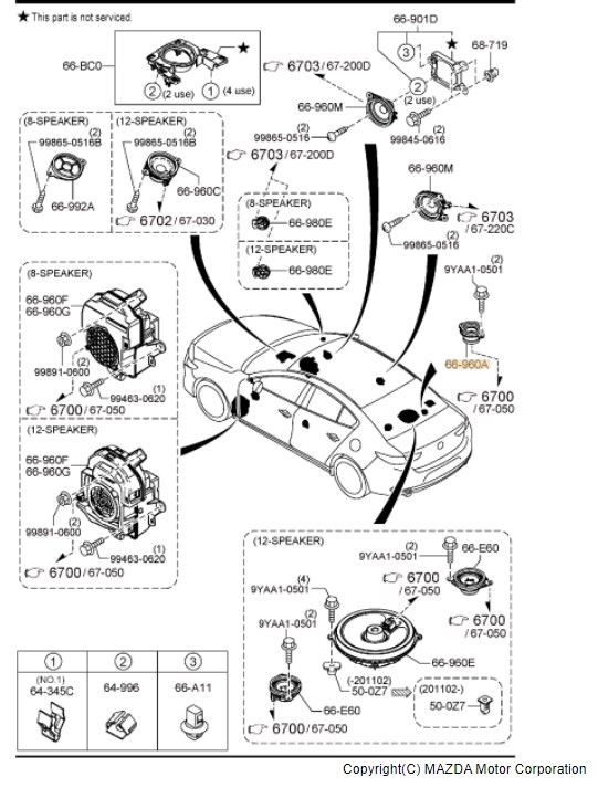 BDGH-66-B60 - Rear Speaker - 2019-2020 Mazda | Mazda Parts Factor
