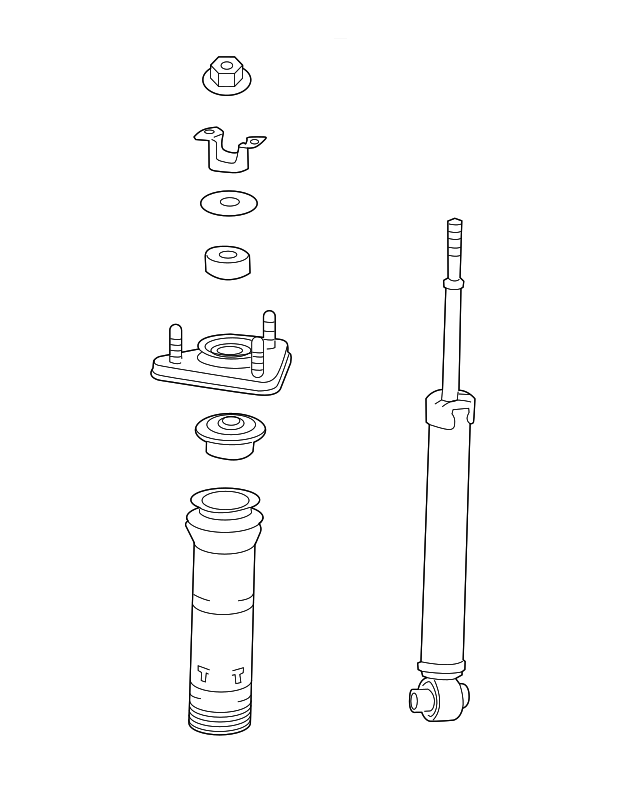 48530-80759 - Shock Absorber For 2013-2015 Lexus GS350 | Lexus OE Parts