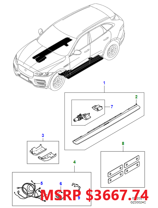 *Complete Bundle* Deployable Side Step Kit - F-Pace KIT-T4A12783 ...
