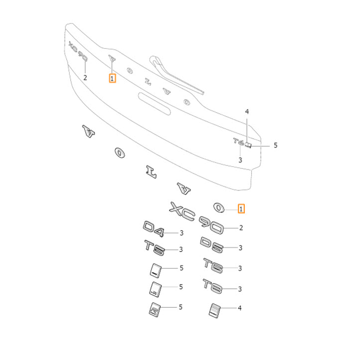 Genuine Volvo XC90 Emblems 2016- 31213967 | eBay