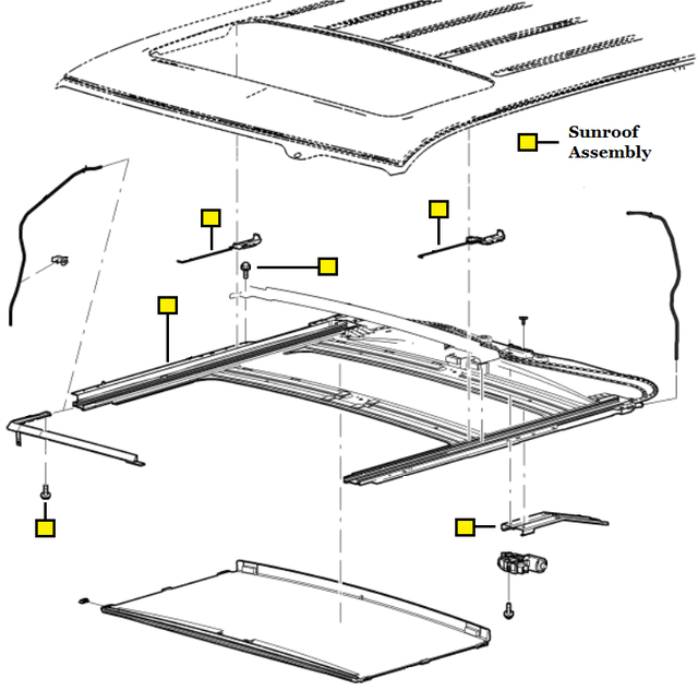 Genuine Ford Sunroof Frame Assembly 9L3Z-1651070-D - Group1AutoParts ...