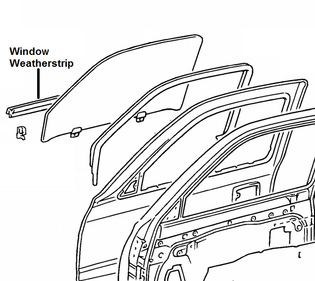 Genuine Toyota Window Weatherstrip 68160-04020 - Group1AutoParts.com ...