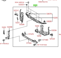 53201-04130 - Radiator Support 2016-2023 Toyota Tacoma | Group 1 Auto Parts