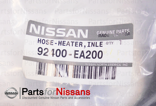 2005-2019 Nissan HVAC Heater Hose 92400-EA200 | Parts for Nissans