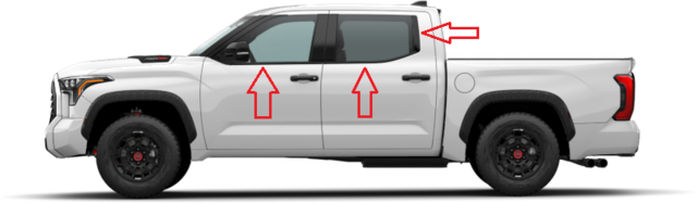 3rd Gen Tundra Window Mouldings PKTUNMO | Sparks Parts