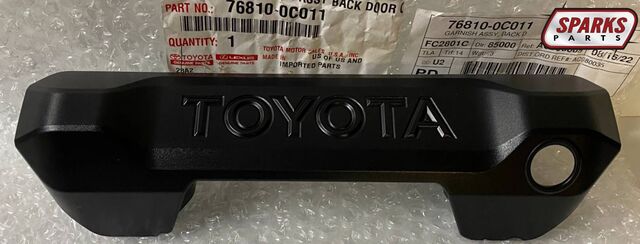 76810-0C011 - Tailgate Handle Garnish - Flat Black - 2022-2023 Toyota ...