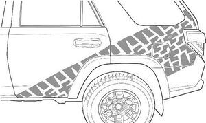 PT929-89240 - 2024 Toyota 4Runner - Tire Tread Graphics Package ...