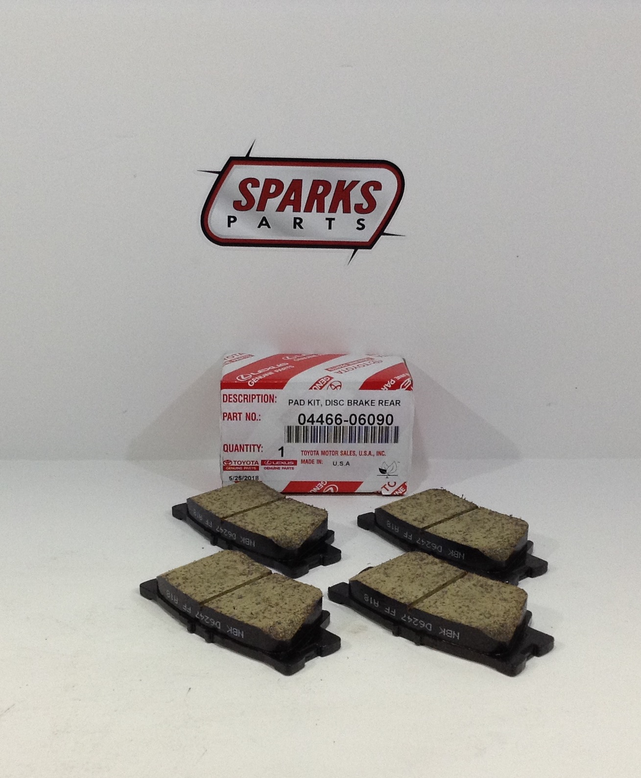 2007-2012 Toyota Brake Pads Rear 04466-06090 | Sparks Parts