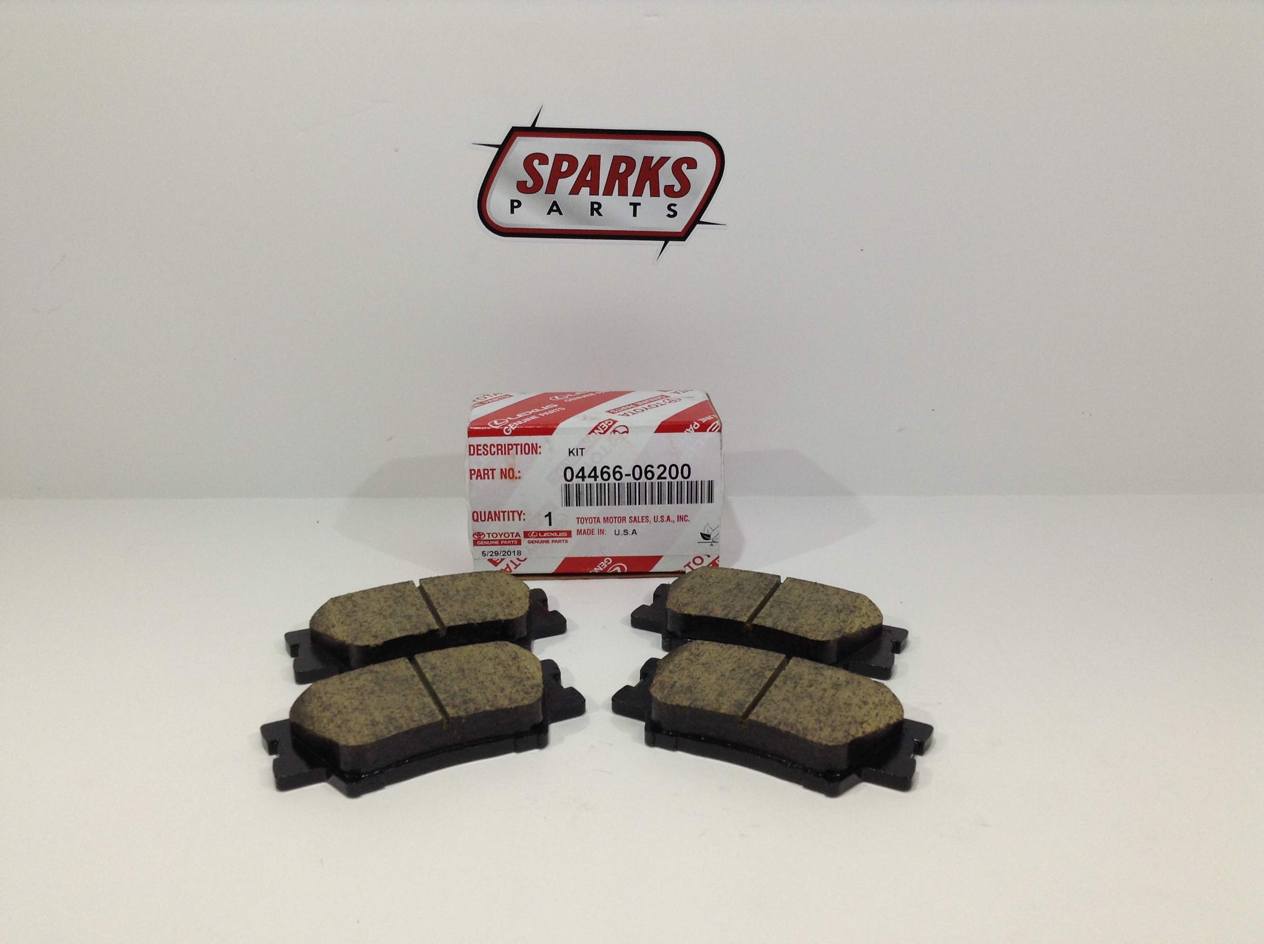 2012-2018 Toyota Brake Pads Rear 04466-06200 | Sparks Parts