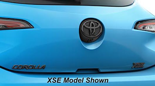 VIN REQ D Corolla Hatchback Blackout Emblem Overlays Gloss Black Nightshade Edition